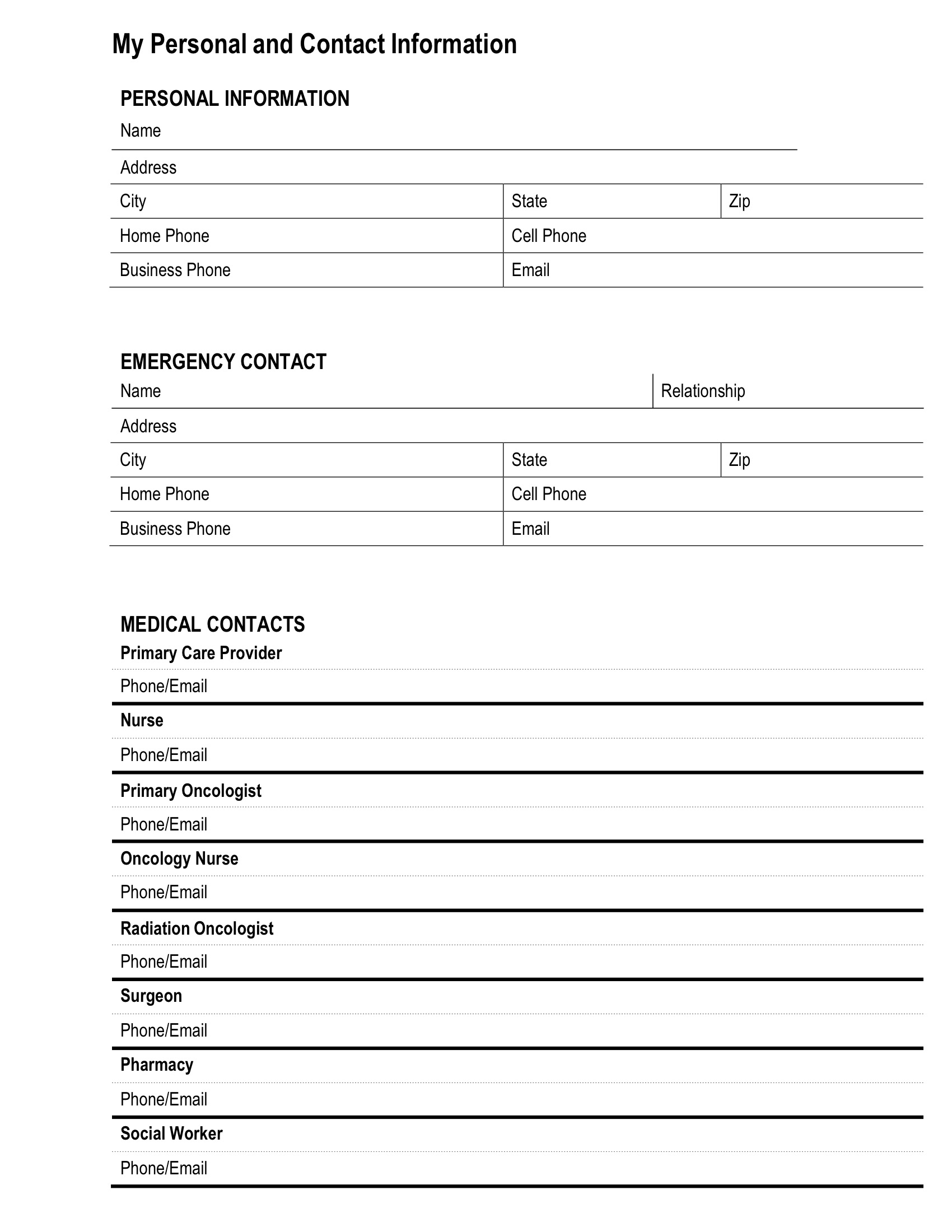 Care Tracking Sheets - FLASCO Patient Portal